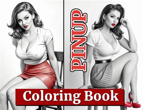 Vintage Pinup Models Coloring Book Graphic By Javier Ullo · Creative