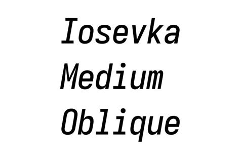 Iosevka Medium Oblique Font Free Font Download