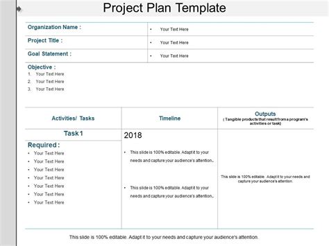 Project Plan Template Ppt Powerpoint Presentation Layouts Objects