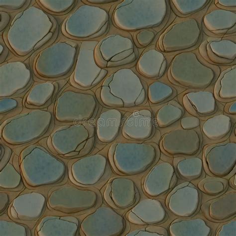 Seamless Pattern Of Pebbles Texture Of Stones Stock Illustration Illustration Of Cobblestone