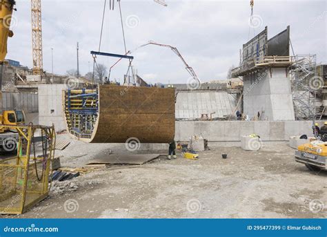 Doka Formwork On The Construction Side Editorial Stock Image Image Of Materials Side 295477399