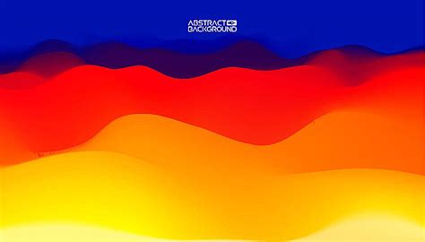Colorful Vector Waves Presentation Template With Gradient Abstract