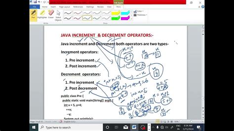 Java Lecture 10java Increment Anddecrement Operatorsecl365classes Youtube