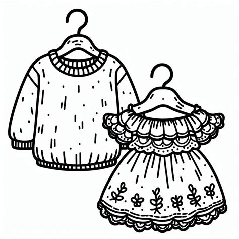 ملابس للأولاد والبنات صورة تلوين قم بالتنزيل أو الطباعة أو التلوين عبر