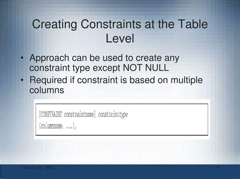 Ppt Oracle 11g Sql Powerpoint Presentation Free Download Id4156990