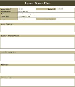 MS Word Lesson Plan For Teachers Office Templates Online