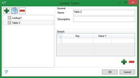 Vulcan Gantt Scheduler Setup Lookup Tables