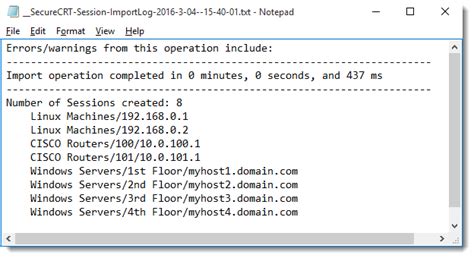 Tips Importing Securecrt Sessions From A Data File