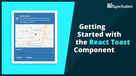 Getting Started With The React Toast Component Youtube