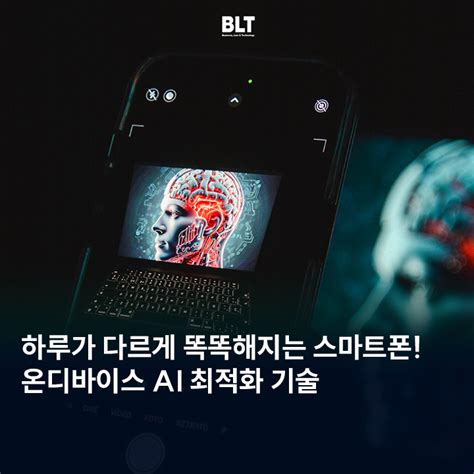 하루가 다르게 똑똑해지는 스마트폰 온디바이스 Ai 최적화 기술 Blt 테크체크 ｜ 특허법인blt
