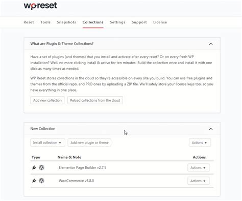 Add New Plugins Or Themes To Collection Wp Reset