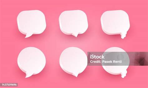 3d 말풍선 채팅 아이콘의 집합입니다 0명에 대한 스톡 벡터 아트 및 기타 이미지 0명 3차원 형태 Brand Name Online Messaging Platform