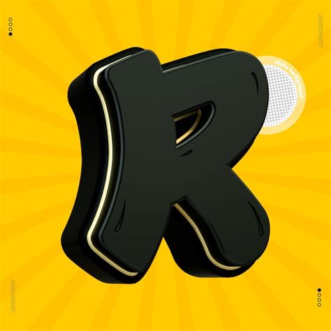 Premium Psd 3d Render Letter R Font Black Japanese Premium Psd 3d Render Letter R Font Black Japanese
