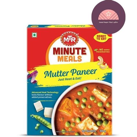 Mtr Mutter Paneer Curry 300g Shopee Singapore