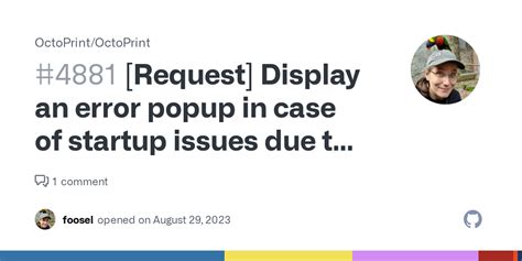 [request] display an error popup in case of startup issues due to inaccessible application