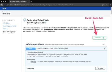Cep 59 Rest Api Explorer Upgrade To Swagger Ui 3195 · Issue 59 · Codecloucustomfield