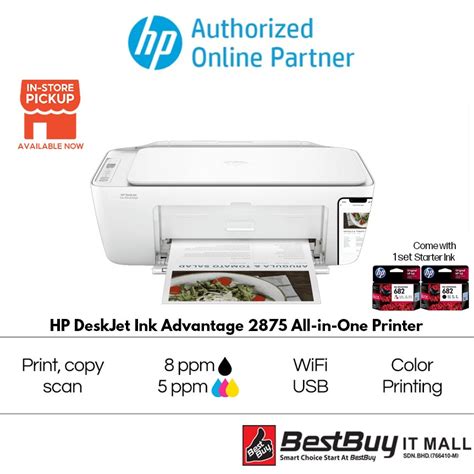 Hp Deskjet Ink Advantage 2875 All In One Printer Shopee Malaysia