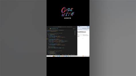 Form Validation 📝 In React 💻🚀 Shorts Ytshorts Codewithaswin Reactjs