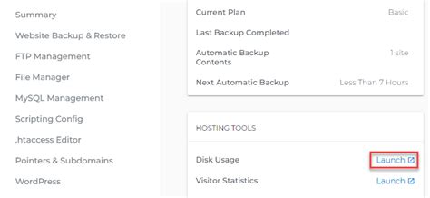 bandwidth and disk usage policy