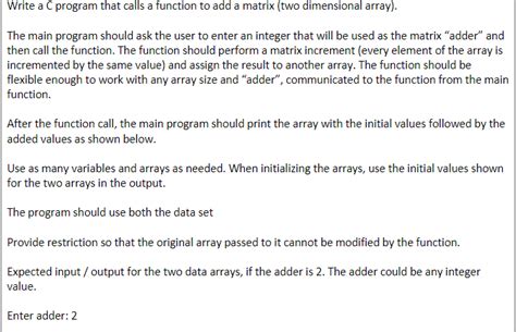 Answered Write A C Program That Calls A Function Bartleby