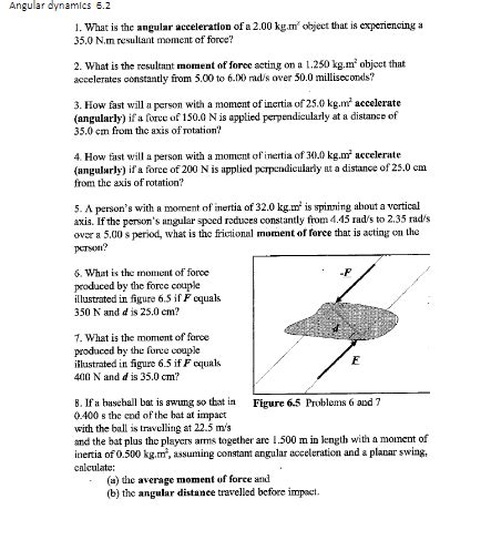 Solved Angular Dynamics What Is The Angular Acceleration Chegg Com