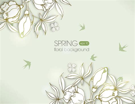 꽃 배경 벡터 Ai Eps Uidownload