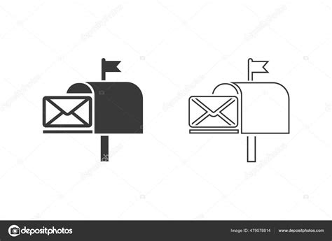 Post Box Icon Set Isolated Vector In Modern Flat Style Stock Vector Image By ©illizium 479578814