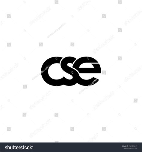 Cse Letter Original Monogram Logo Design Stock Vector Royalty Free