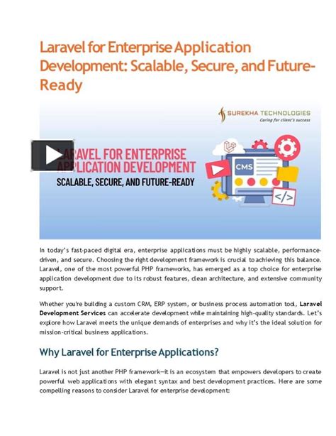 Ppt Laravel For Enterprise Application Development Powerpoint