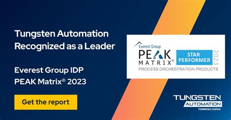 Tungsten Automation On Linkedin Kofax Named A Leader In Everest Groups 2023 Idp Peak Matrix