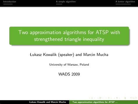 pdf two approximation algorithms for atsp with strengthened triangle