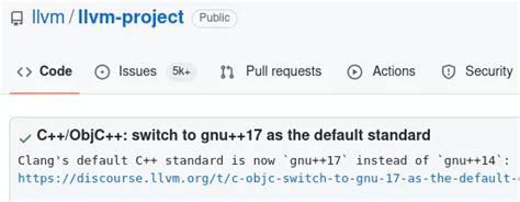 Llvm Clang 16 Defaulting To C17 As The Default Standard Phoronix