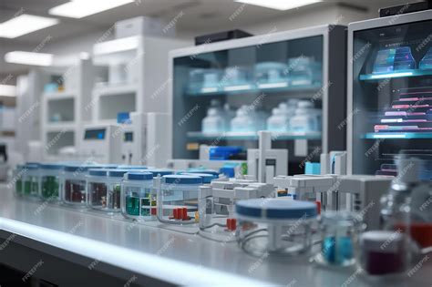 Premium Ai Image Genomic Sequencing Laboratory Futuristic Science Lab