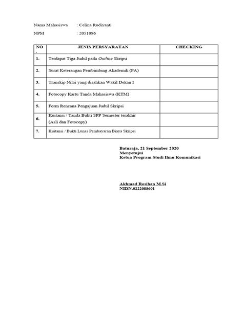 Form Pengajuan Judul Cece Pdf