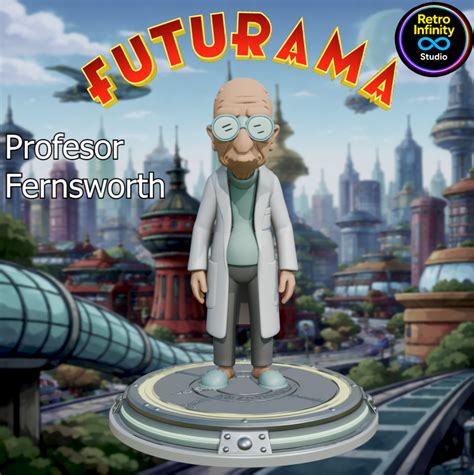 💯 Professor Farnsworth Futurama 3d Collectible Figure 100 Mm