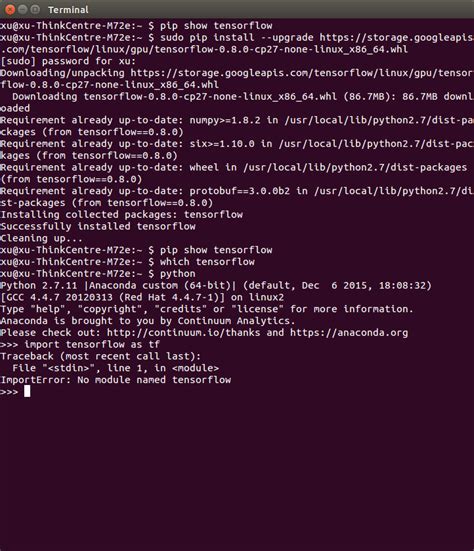 Program After Installed Tensorflow Stack Overflow