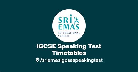Igcse Speaking Test Timetables Linktree