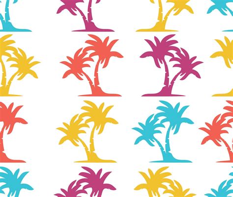 Art Design Seamless Pattern Fabric Material Background Coconut Tree Template 9937306 Vector