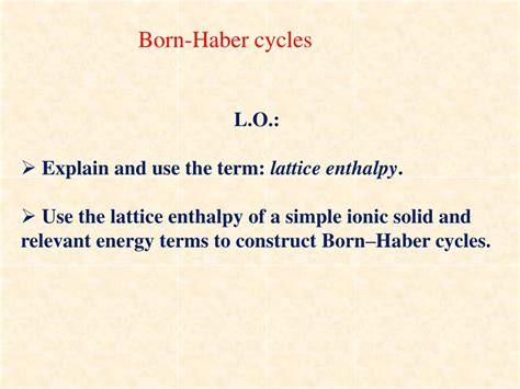 PPT Lattice Enthalpy PowerPoint Presentation Free Download ID