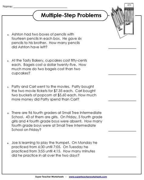 Multi Step Maths Word Problems