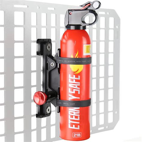 Molle Panel Fire Extinguisher Mount Kit Aluminum Quick Release Car Fire