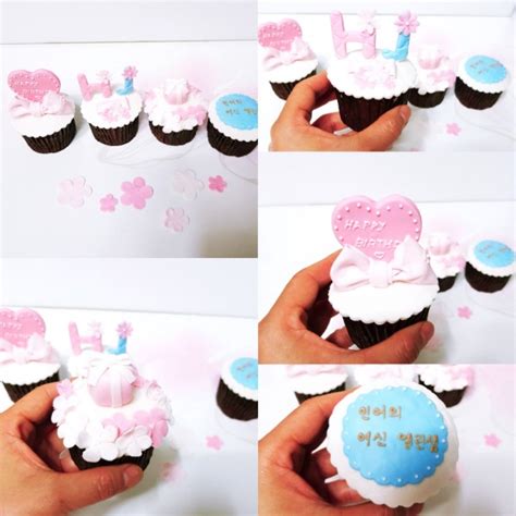 스위트해븐 생일컵케익크벚꽃엔팅컵케이크강남슈가크래프트강남논현설탕공예생일슈가케이크주문맞춤케이크답례품신사동서래마을반포동서초동논현동슈가크레프트리본컵케익
