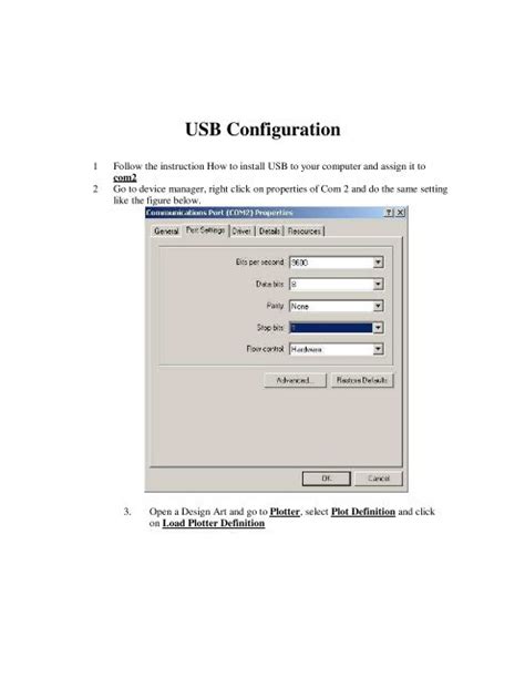Usb Configuration Advanced Plotting Devices