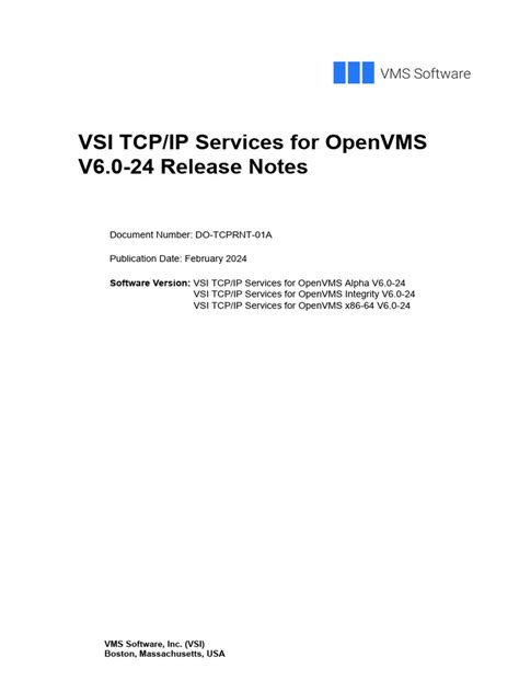X86vms Tcpip V0600 24 1 Rnotes Pdf File Transfer Protocol Secure Shell