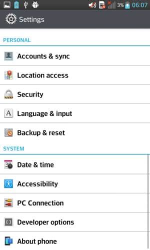 Factory Reset On LG Intuition G3 L60 And Similar Series