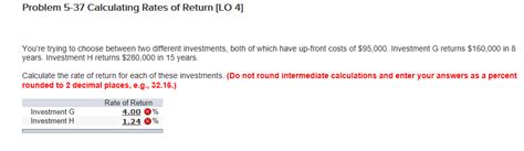 Solved Problem 5 37 Calculating Rates Of Return LO 4 Chegg Com