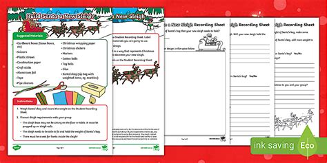 Build A Sleigh Christmas Stem Activity Science Events