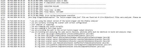 Build Wrapper Dumpjson Mismatch With Cpp Analyzer 620445706 Version Sonarqube Server