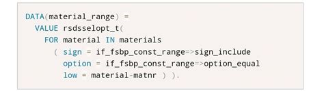 working with select options and ranges tables in modern abap about ranges and select options