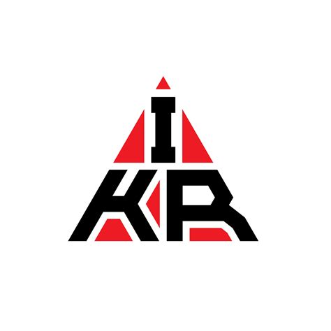 Ikr Triangle Letter Logo Design With Triangle Shape Ikr Triangle Logo Design Monogram Ikr